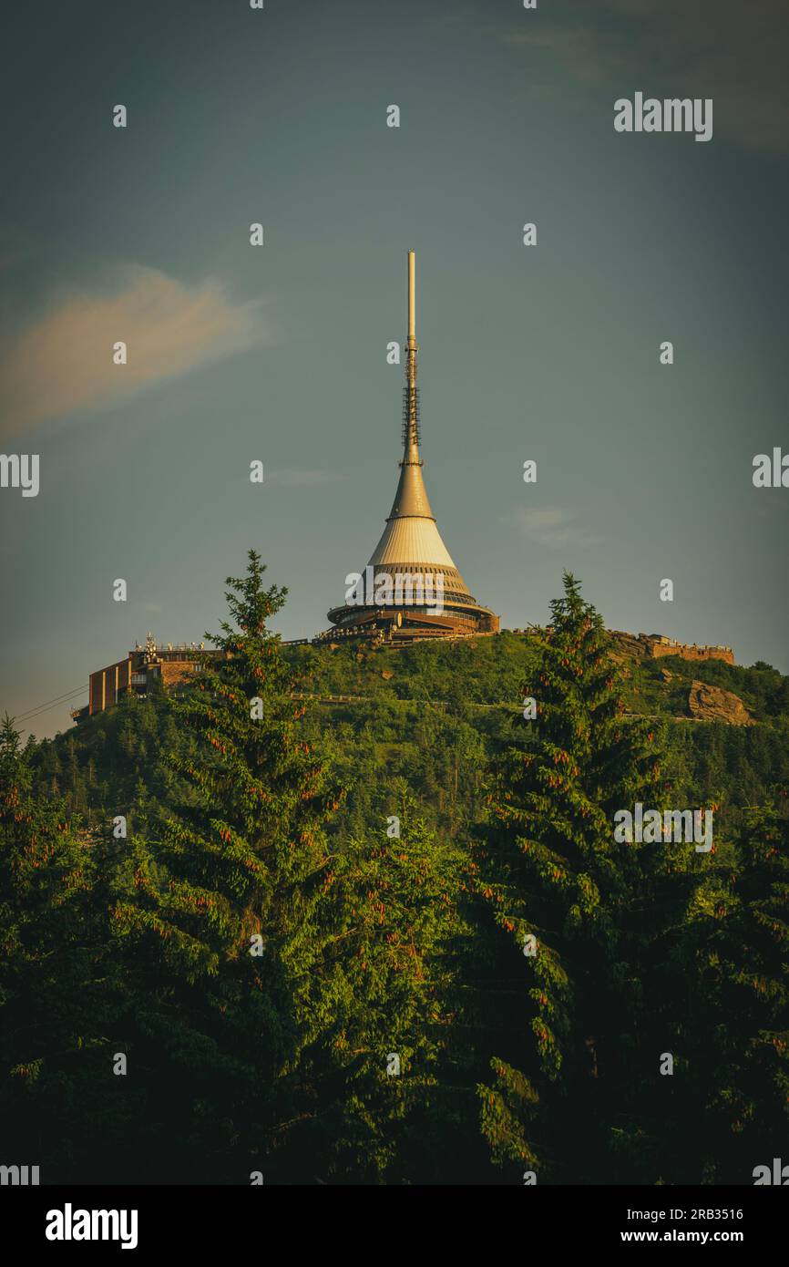 Liberec, Czech Republic. 05th July, 2023. The Jested Tower, hotel and ...
