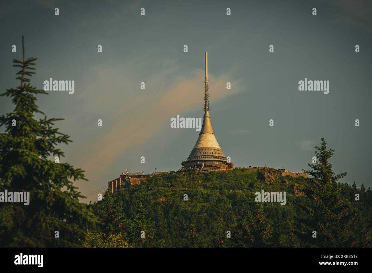 Liberec, Czech Republic. 05th July, 2023. The Jested Tower, hotel and ...