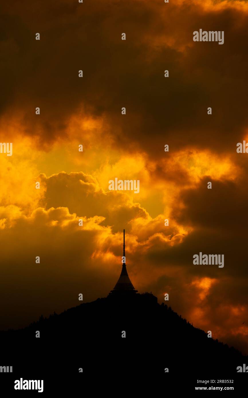 Liberec, Czech Republic. 05th July, 2023. The Jested Tower, hotel and ...