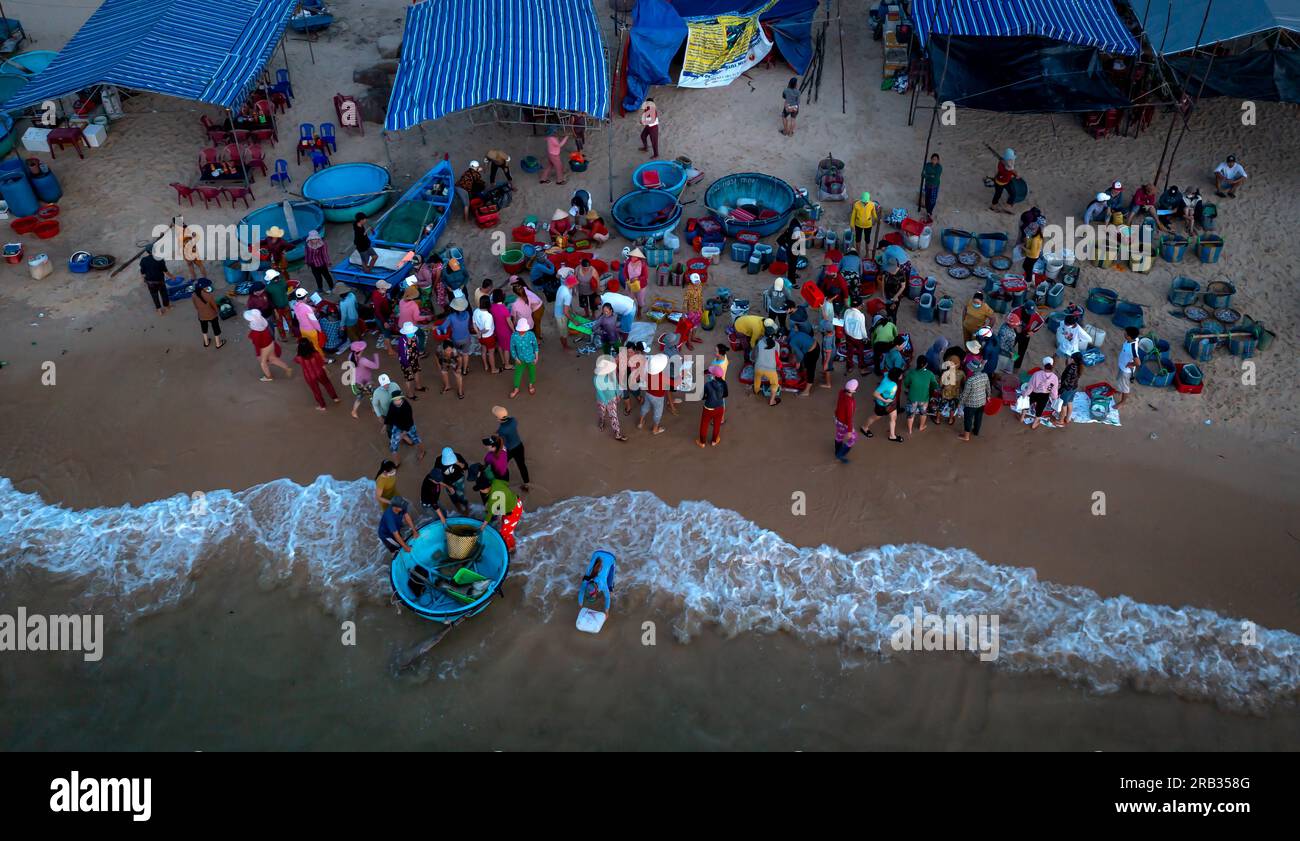 Tuy An District, Phu Yen Province, Vietnam - July 3, 2023: Scenes of ...