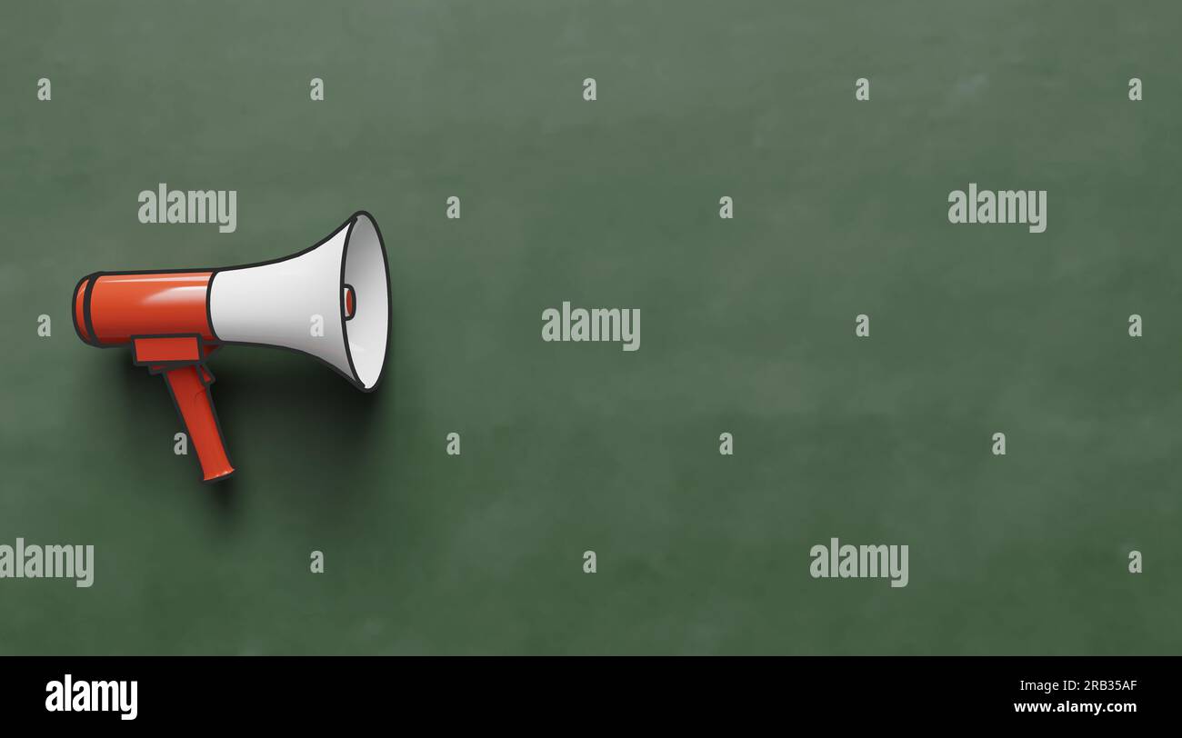 Announcement concept background with megaphone, 3d rendering Stock ...