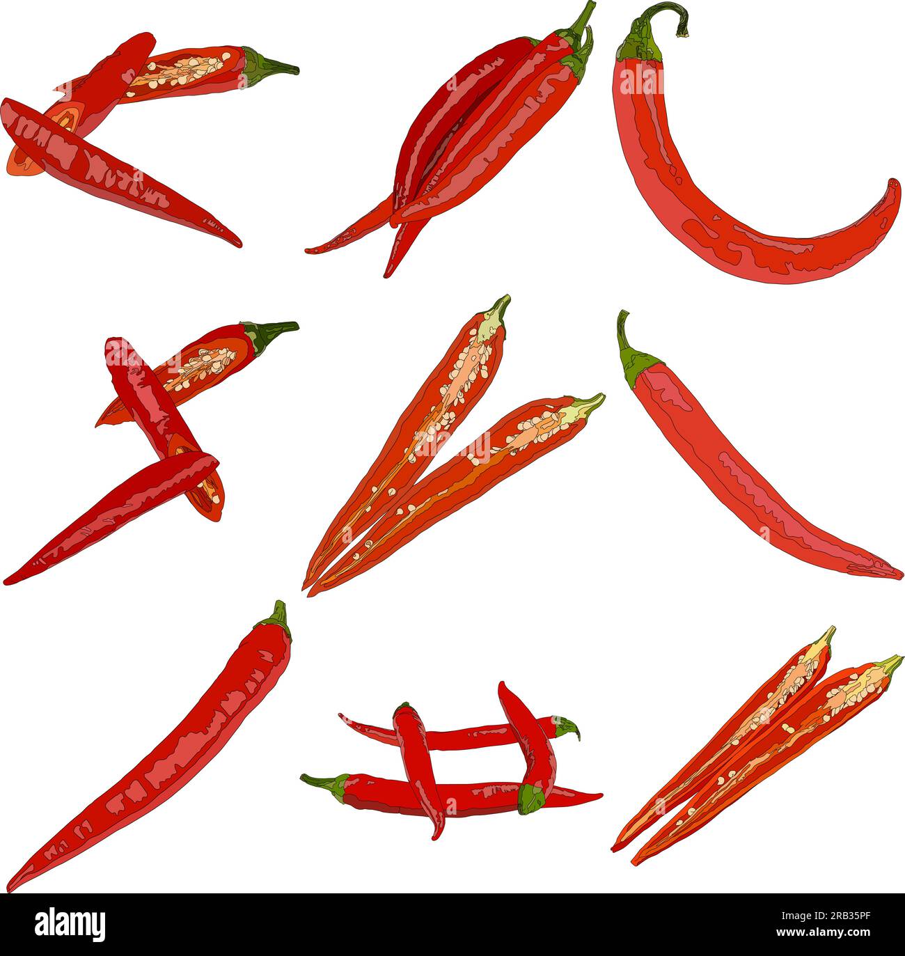 Creative chilli view Stock Vector Images - Alamy