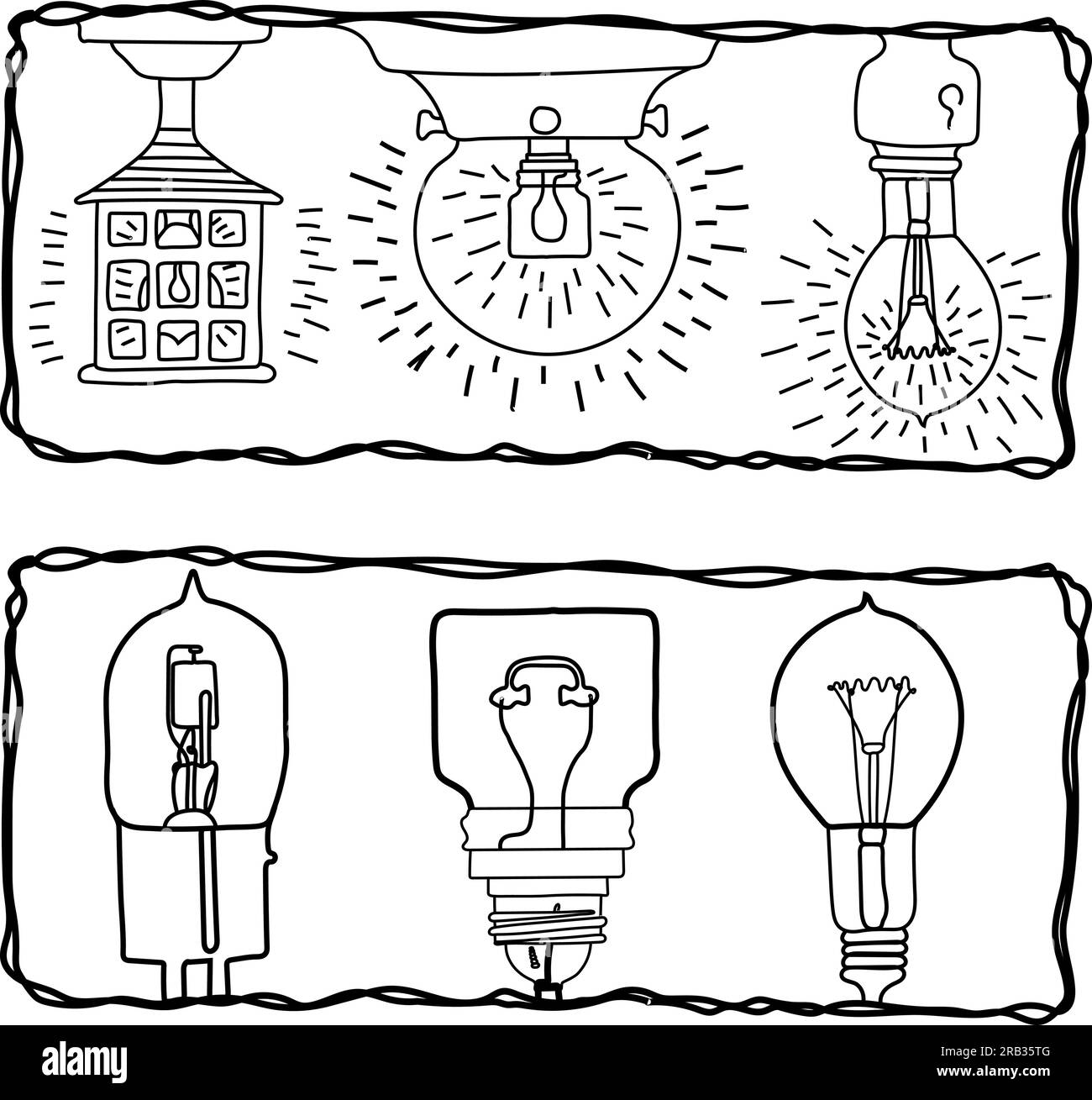 One solid line drawing of Light bulbs isolated on white background ...