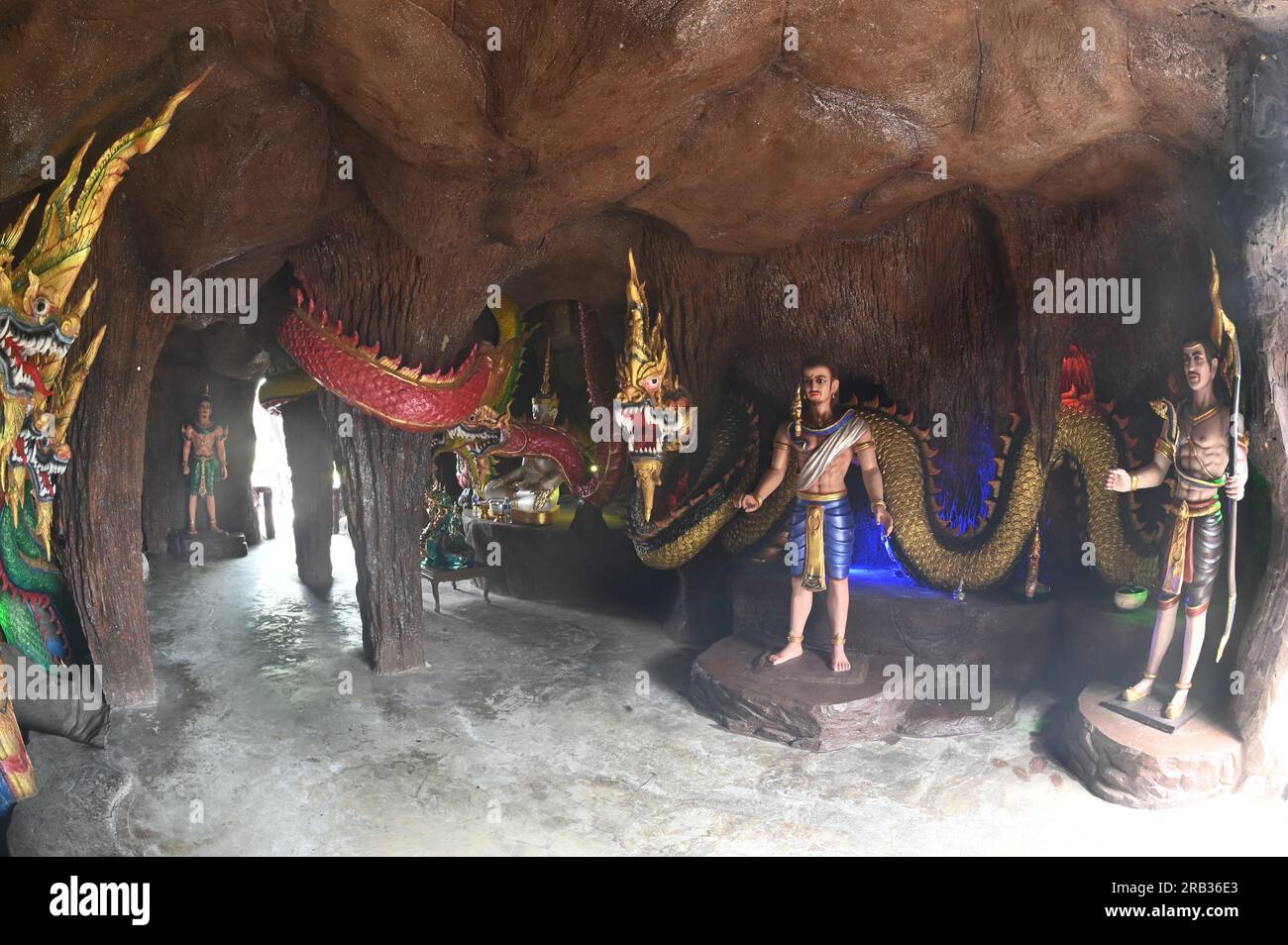Inside Serpent Cave There are statues of serpents and guardian deities ...