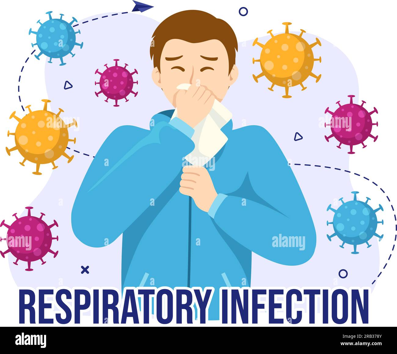 Respiratory Infection Vector Illustration of Inflammation in the Lungs ...
