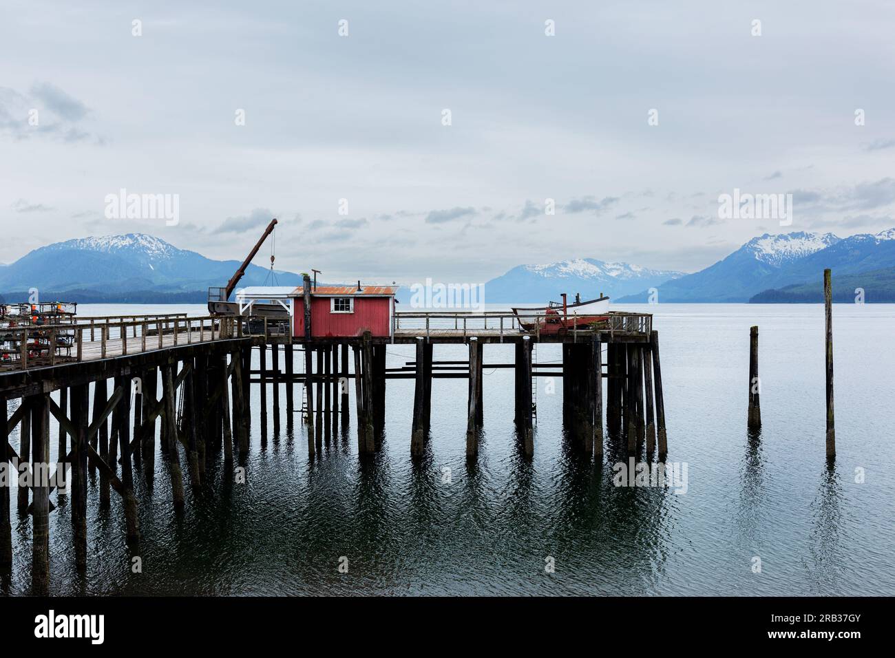 A fishing pier in Icy Strait Point, a popular cruise ship port in ...
