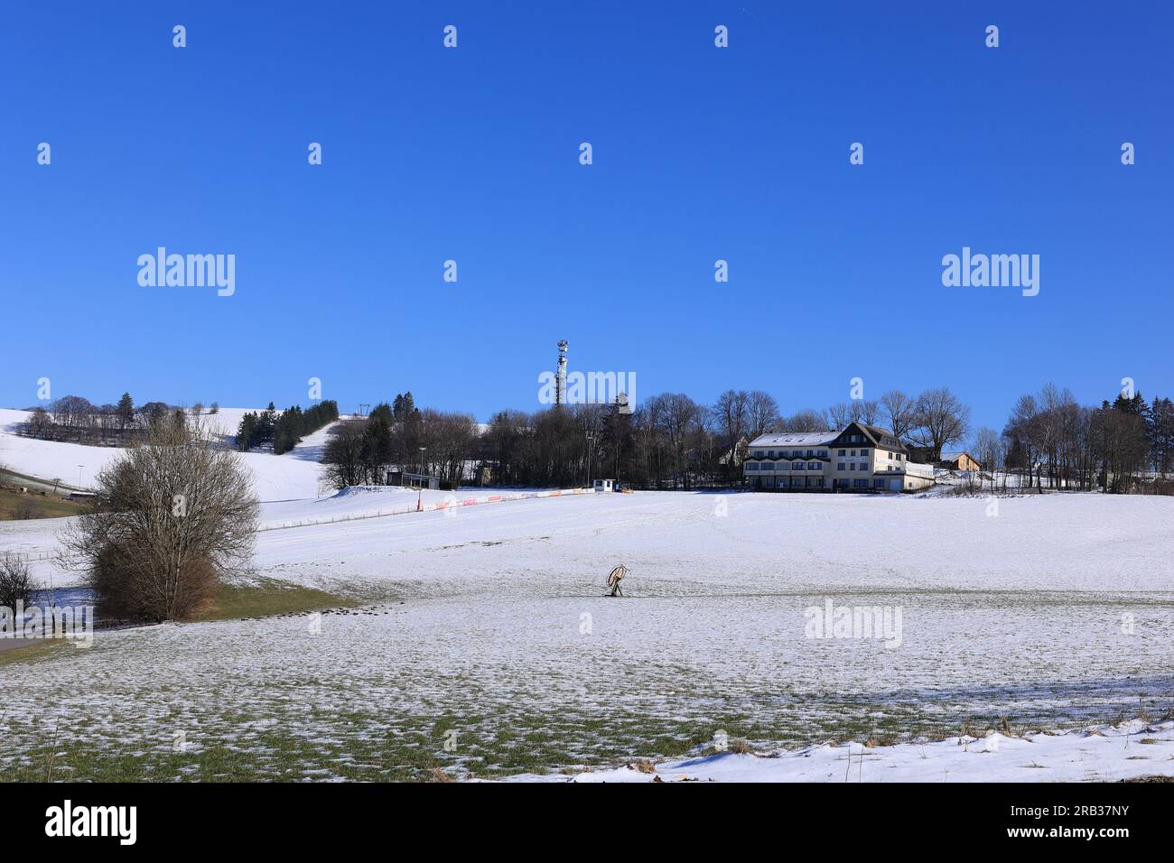 Winterimpressionen von "Wilde Wiese", einem Stadtteil von Sundern im ...