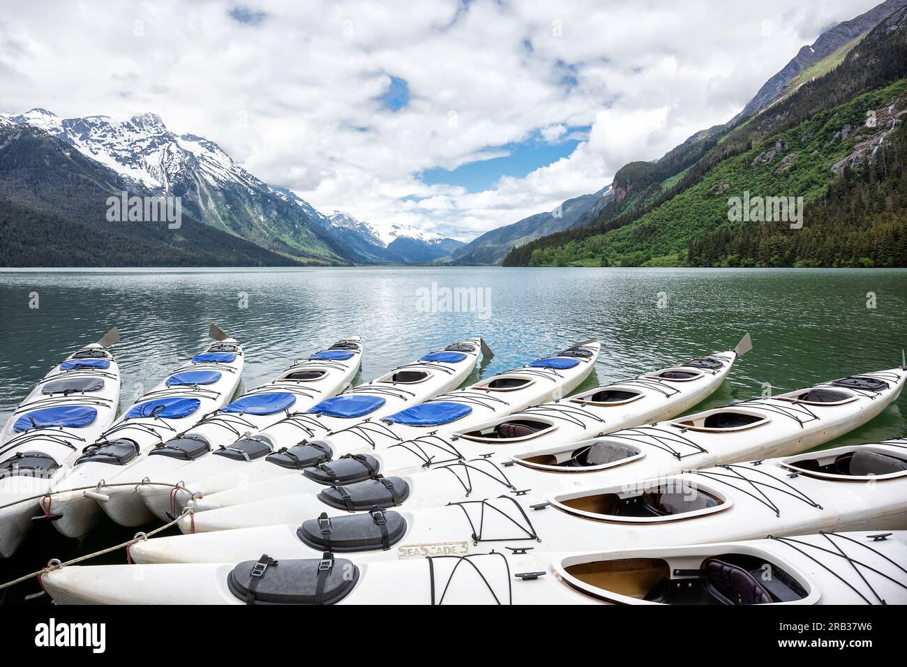 Kayaking on Chilkoot Lake and the Takshanuk Mountains, Haines; Alaska ...