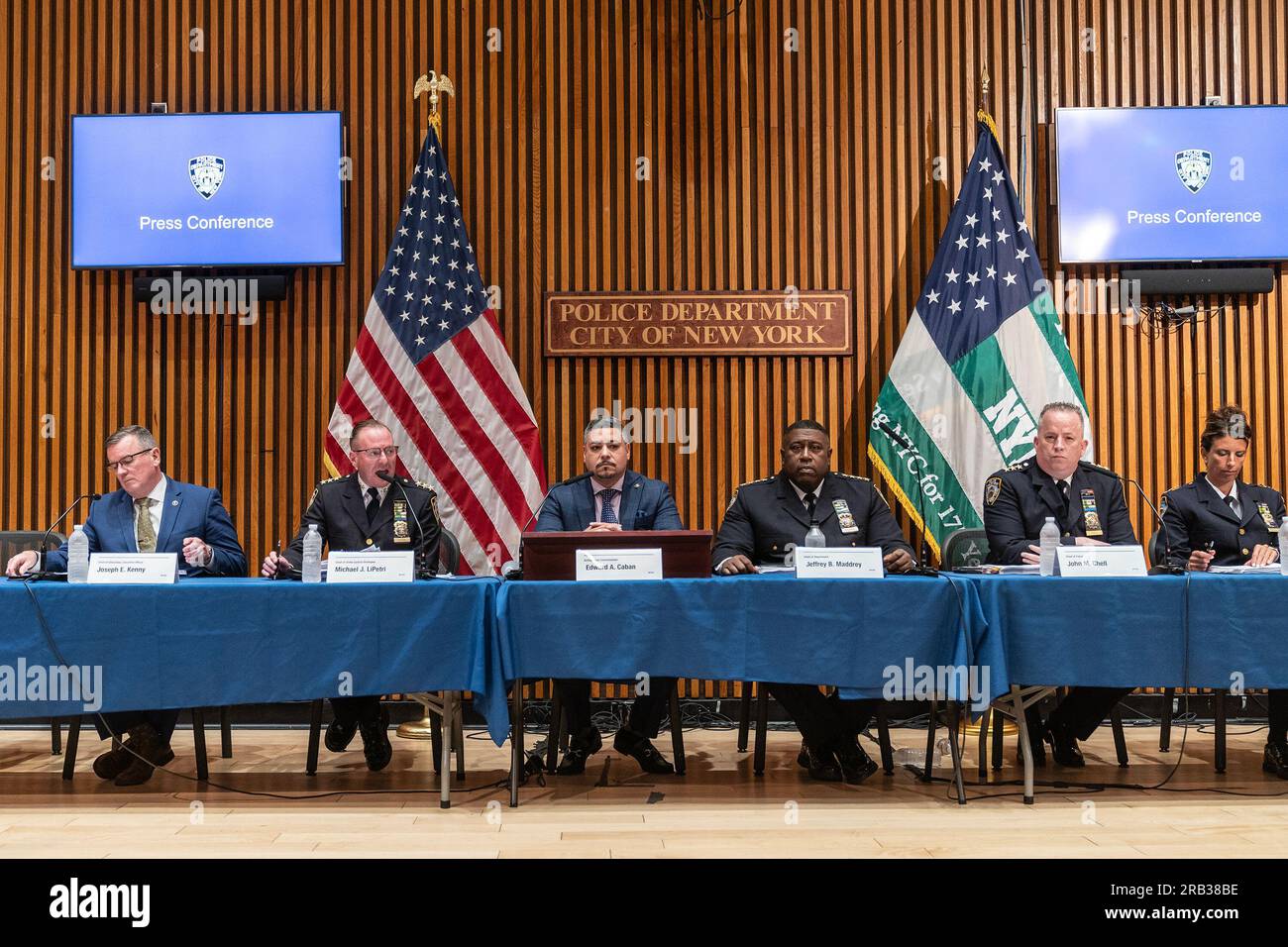 New York, United States. 06th July, 2023. Press briefing announcing ...