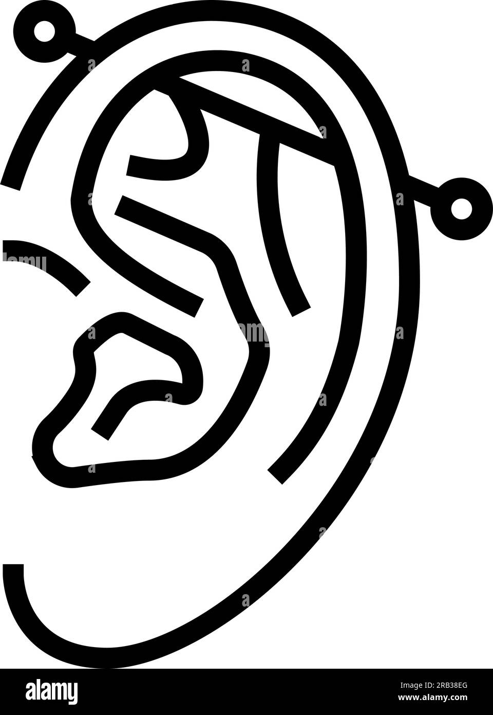 industrial piercing earring line icon vector illustration Stock Vector ...