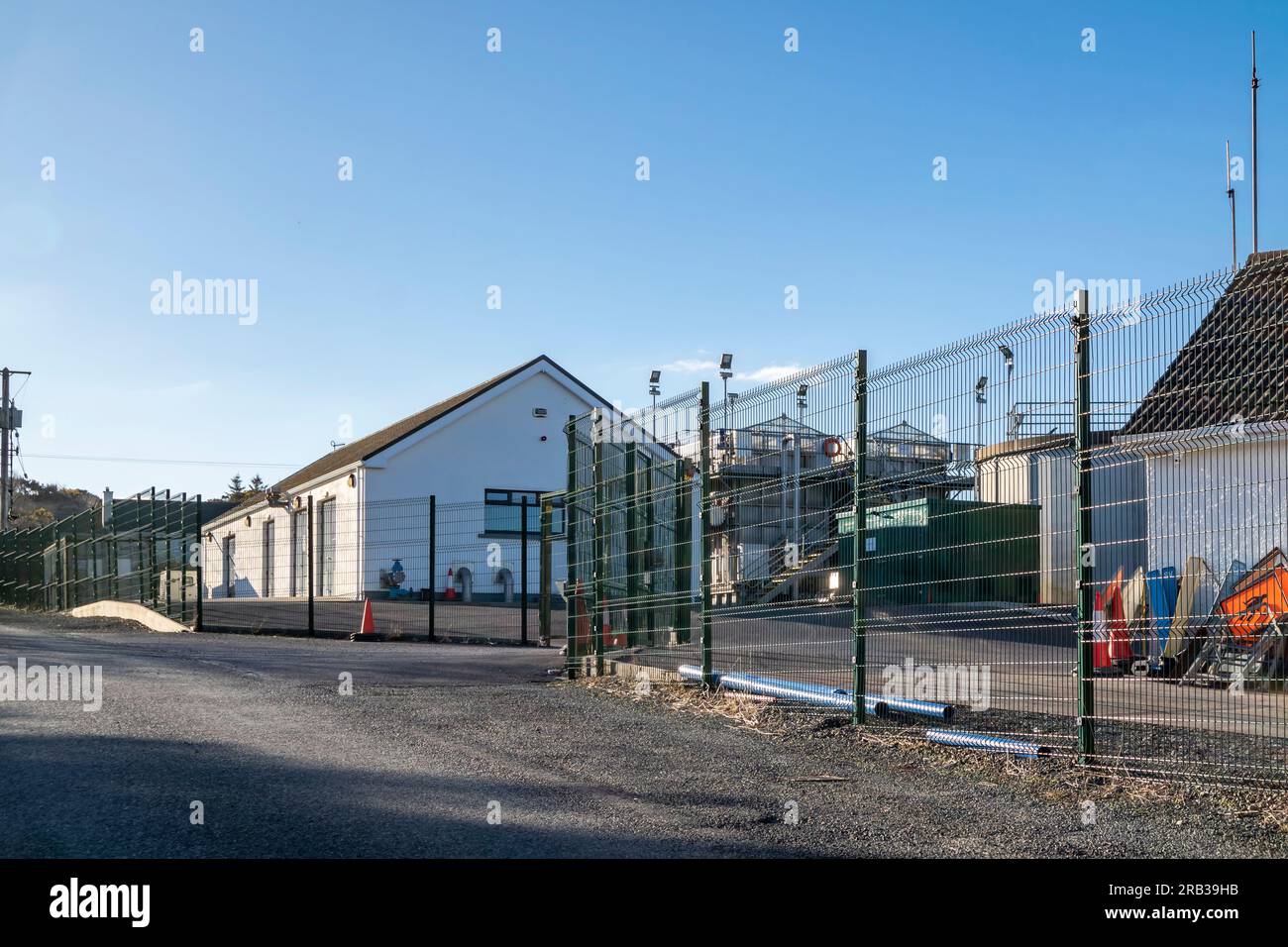 Aerial view of the water plant at Gortahork in County Donegal, Republic ...