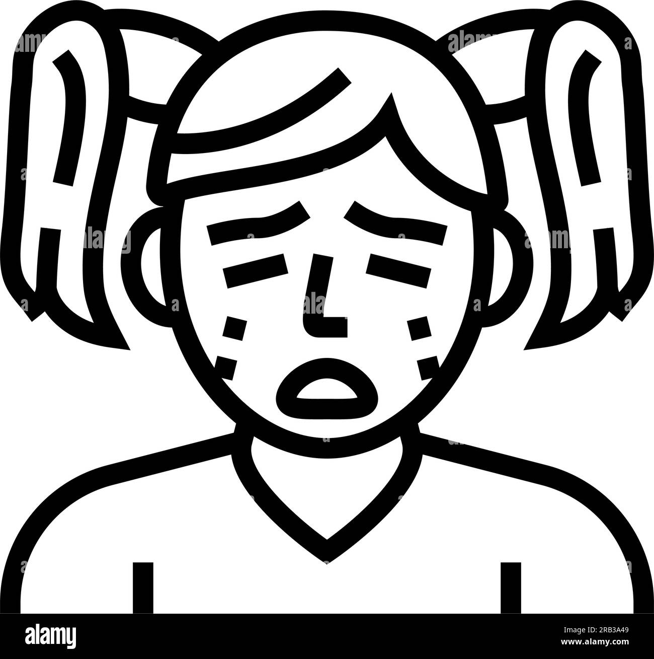 Crying emoji outline Black and White Stock Photos & Images - Alamy