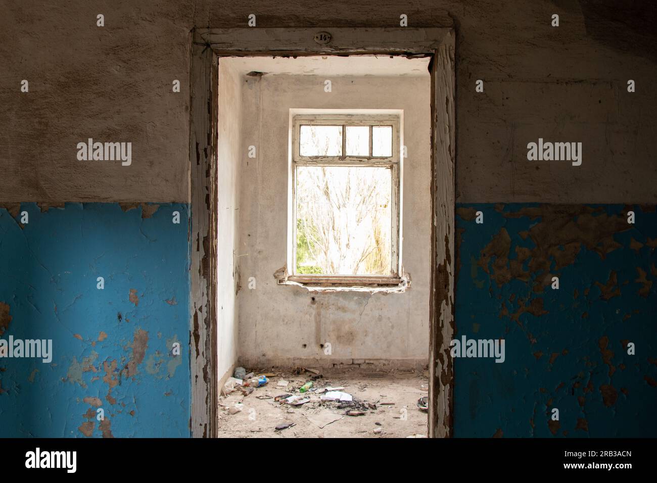 old abandoned unfinished building, abandoned house Stock Photo - Alamy