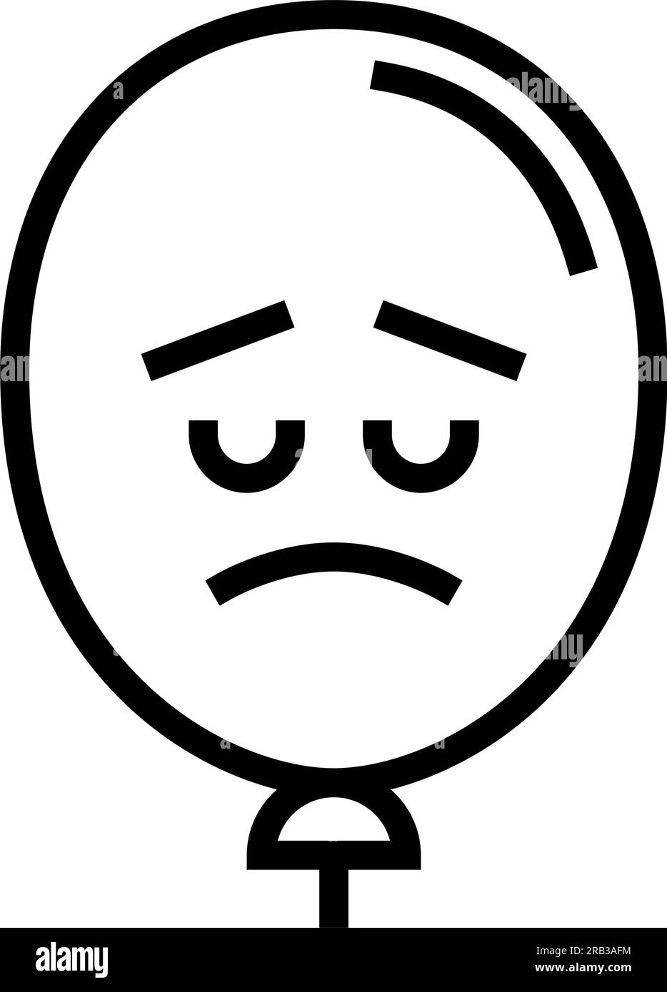 sad balloon mood line icon vector illustration Stock Vector Image & Art ...