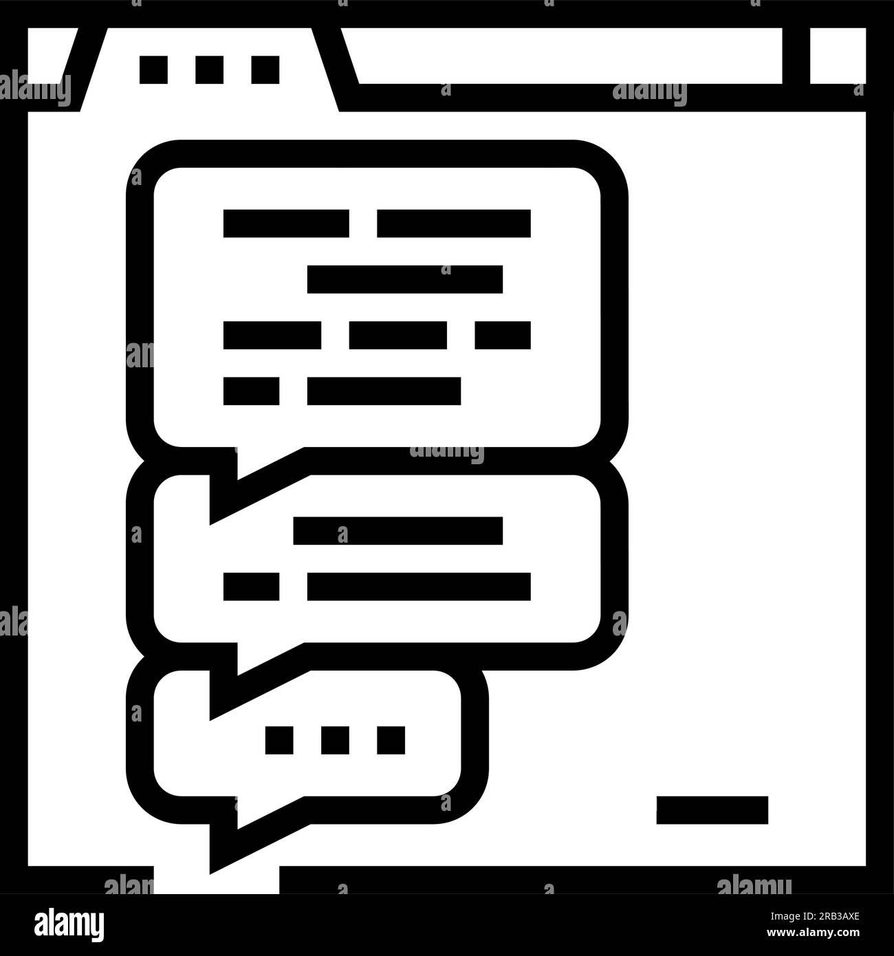 unanswered messages sad mood line icon vector illustration Stock Vector ...
