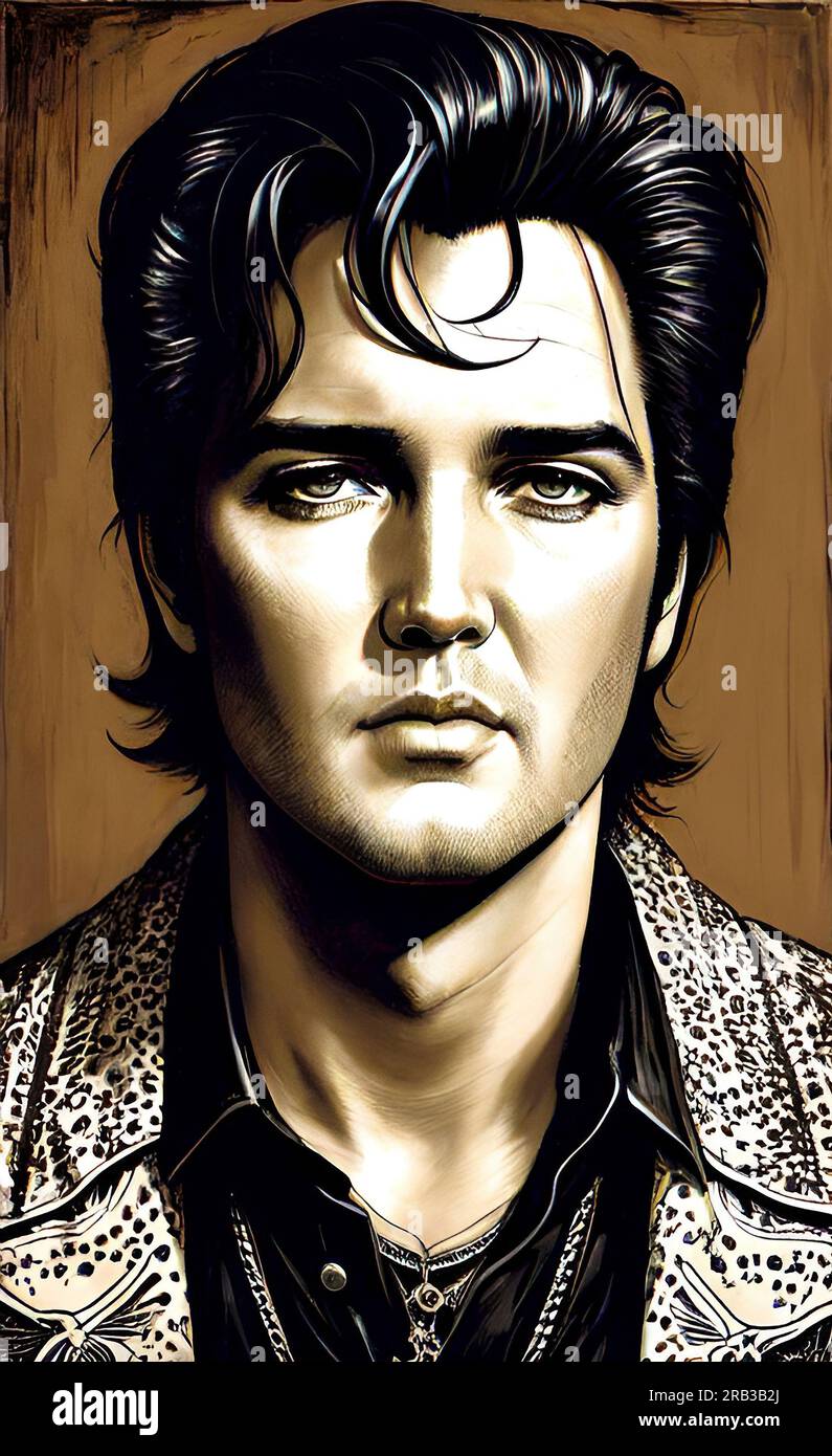 Portrait of elvis presley hi-res stock photography and images - Alamy