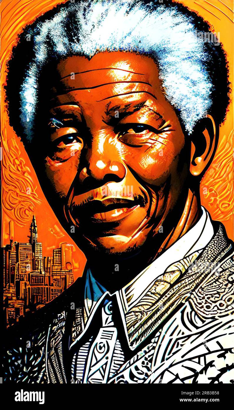 Nelson mandela art portrait hi-res stock photography and images - Alamy