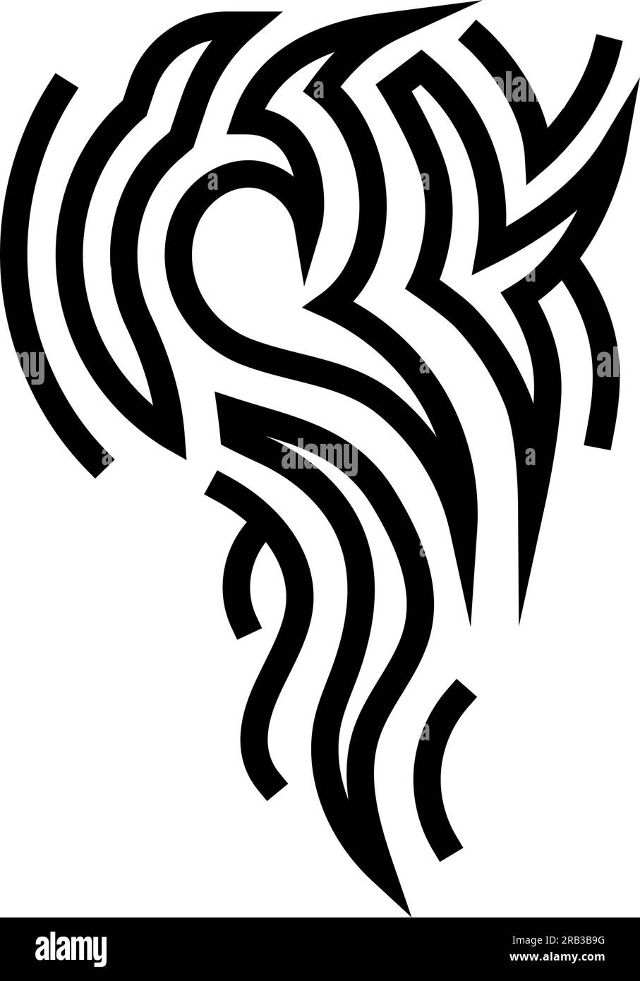 tribal tattoo art vintage line icon vector illustration Stock Vector ...