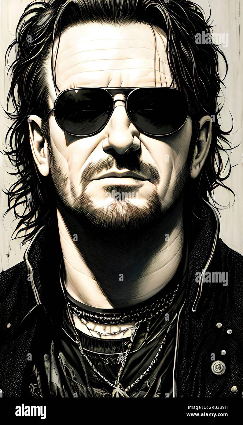 Bono u2 illustration hi-res stock photography and images - Alamy