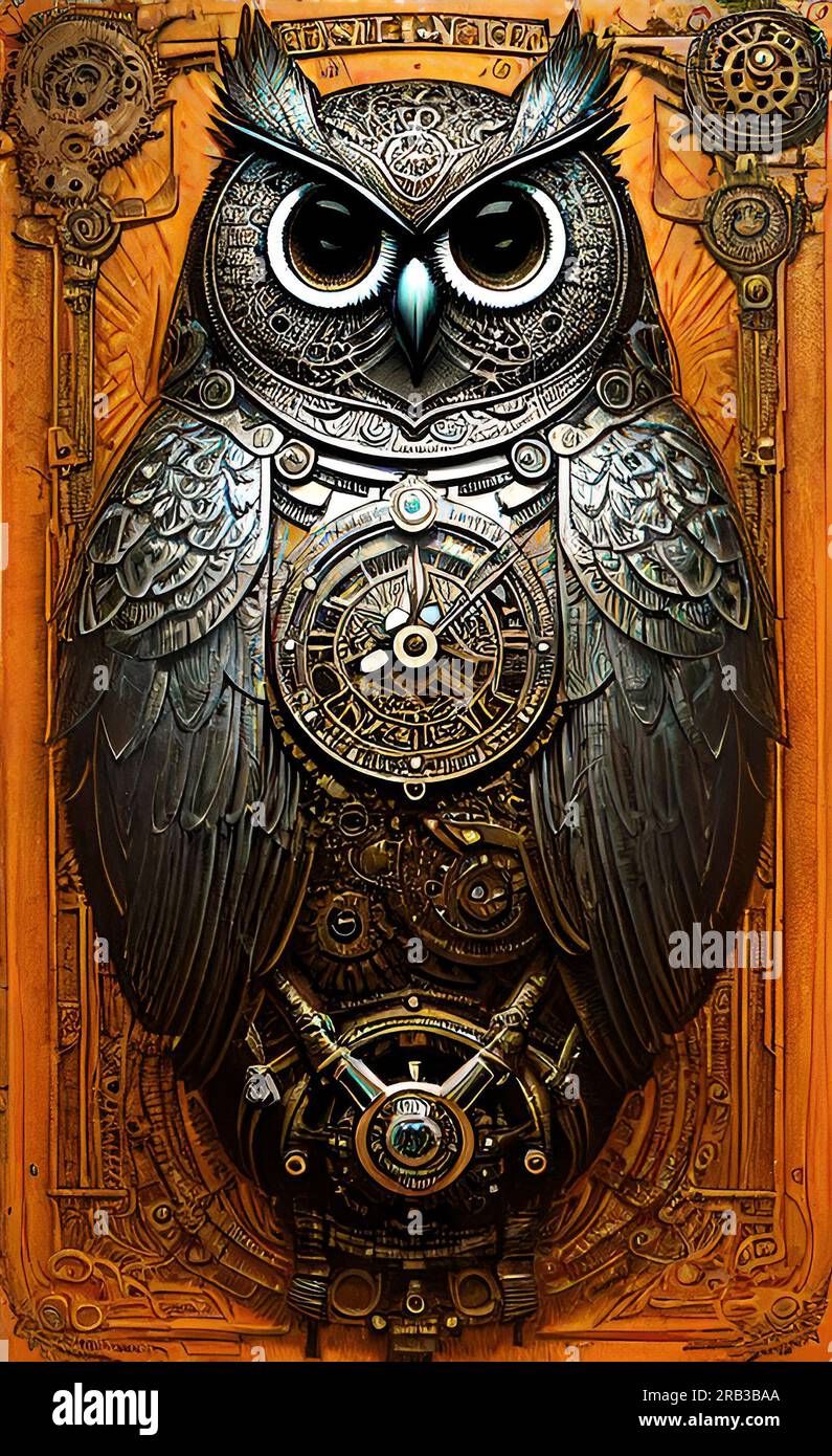 Steam punk owl hi-res stock photography and images - Alamy