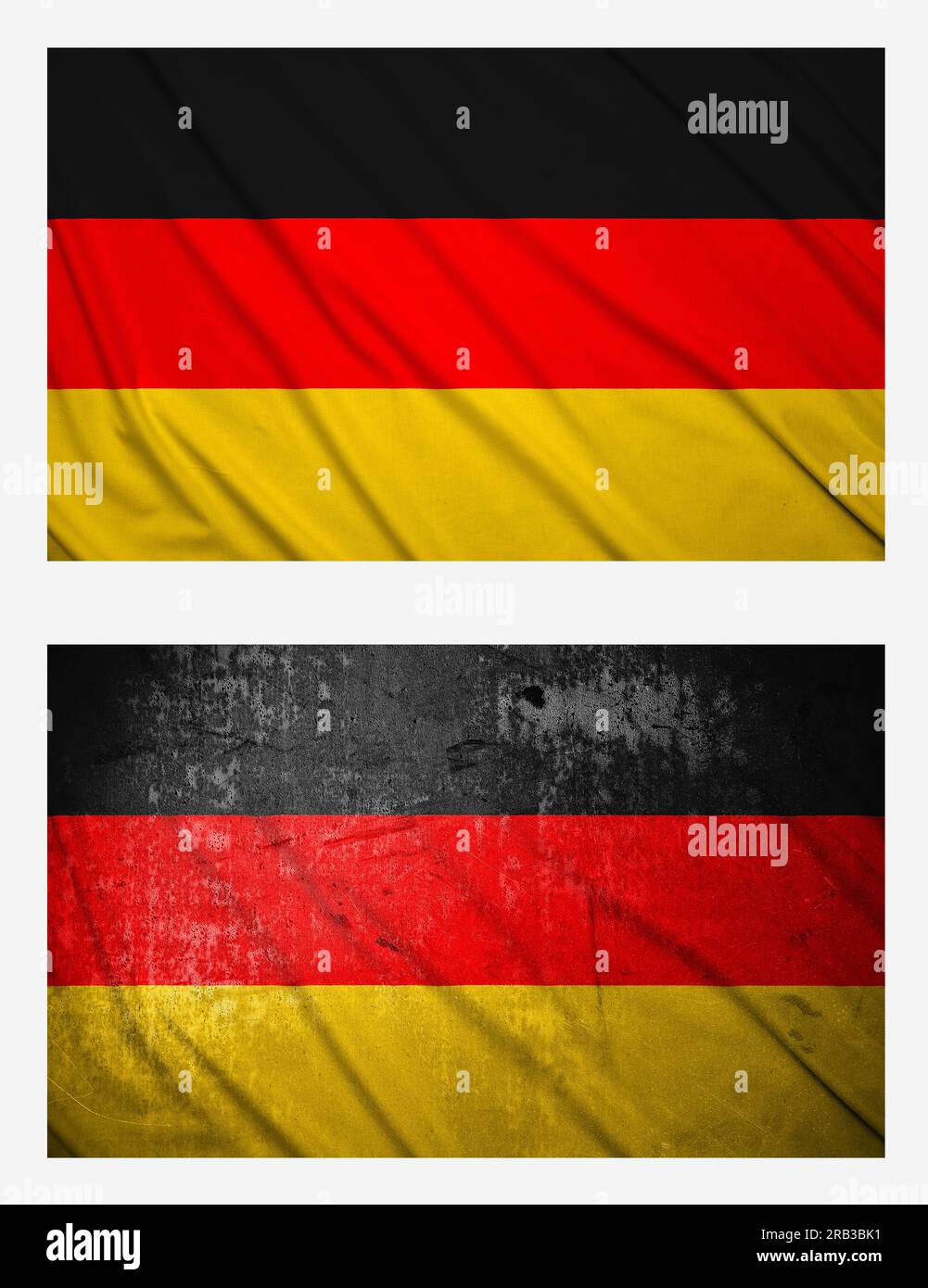 Waving and grunge flags of Germany Stock Photo - Alamy