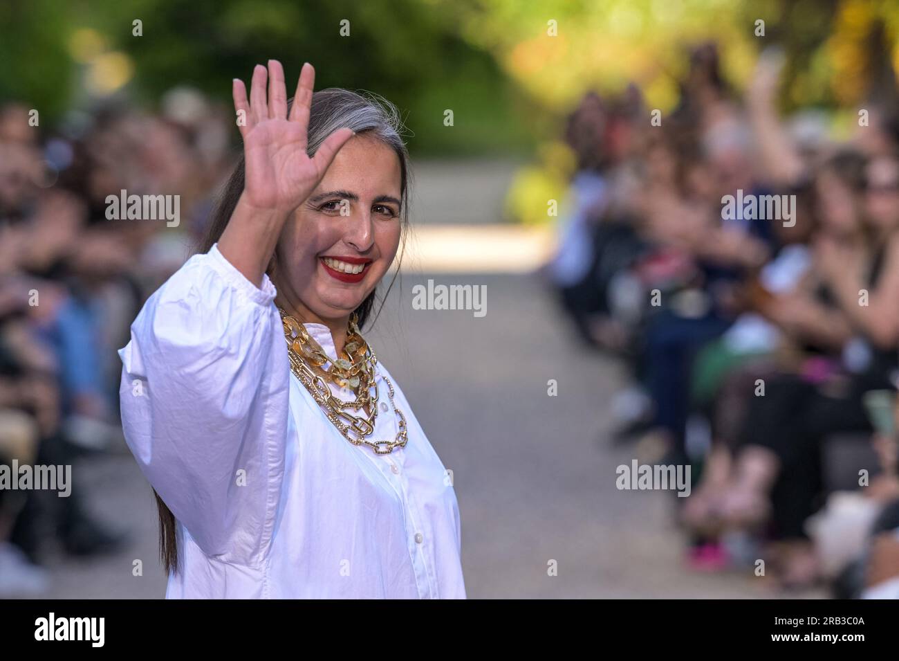 Paris, France. 06th July, 2023. Sara Chraïbi walks the runway during ...
