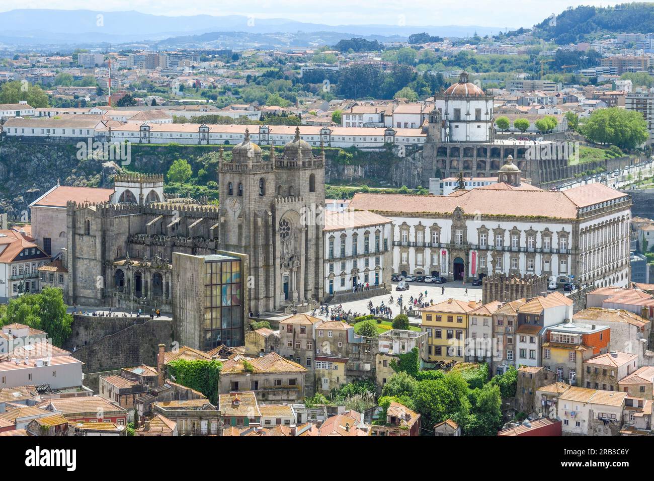 Porto cathedral facade view hi-res stock photography and images - Alamy