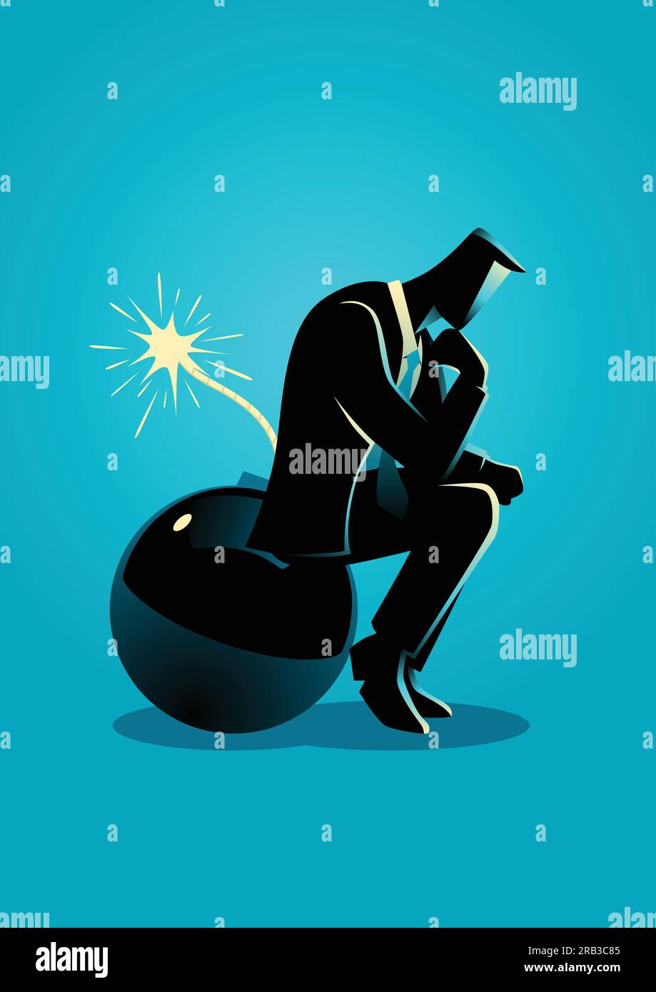 Fired man cartoon illustration Stock Vector Images - Alamy