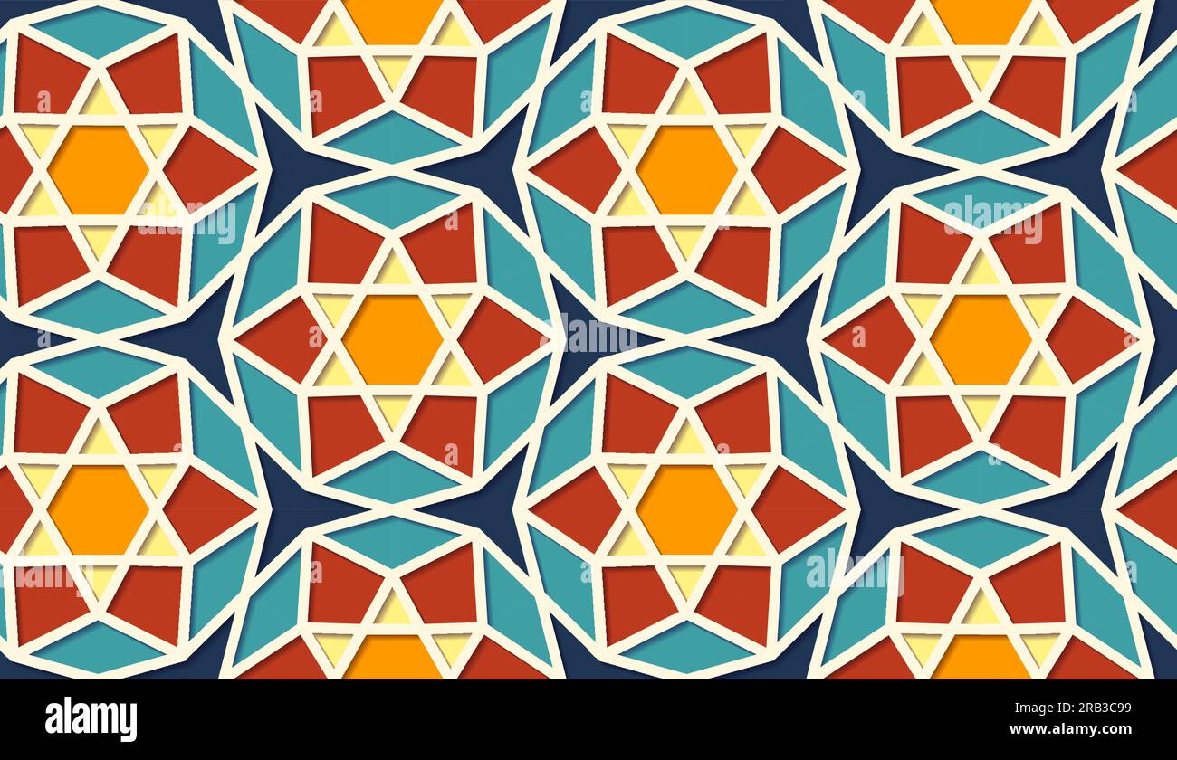 Arabic seamless girih pattern with classic islamic culture ornament ...