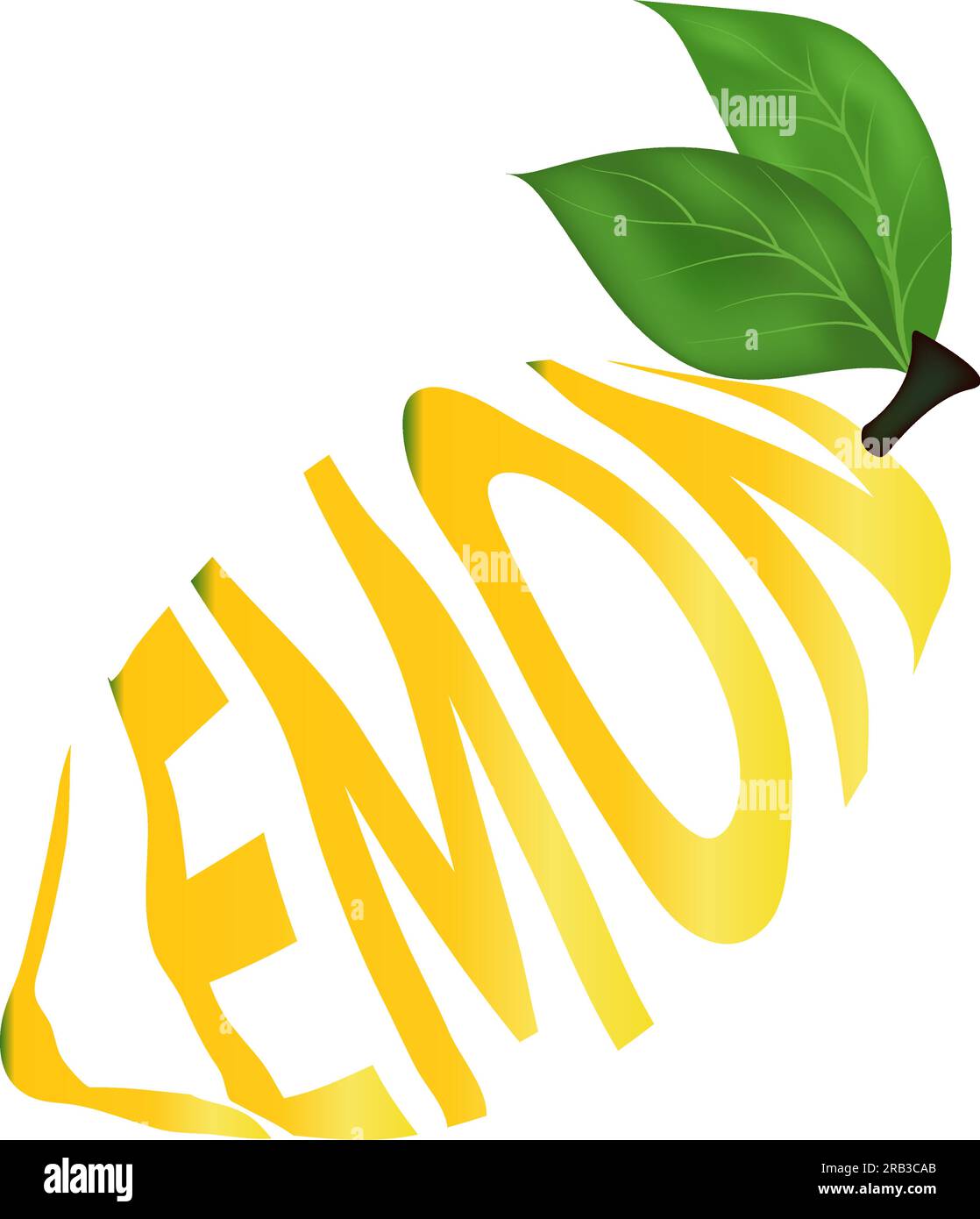 Fresh juicy lemon lettering. Can be used for background, postcard, web ...