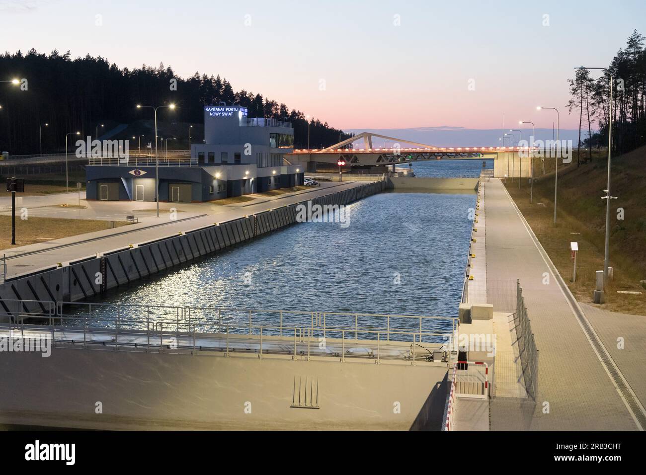 Vistula Spit canal connecting port of Elblag and Vistula Lagoon with ...
