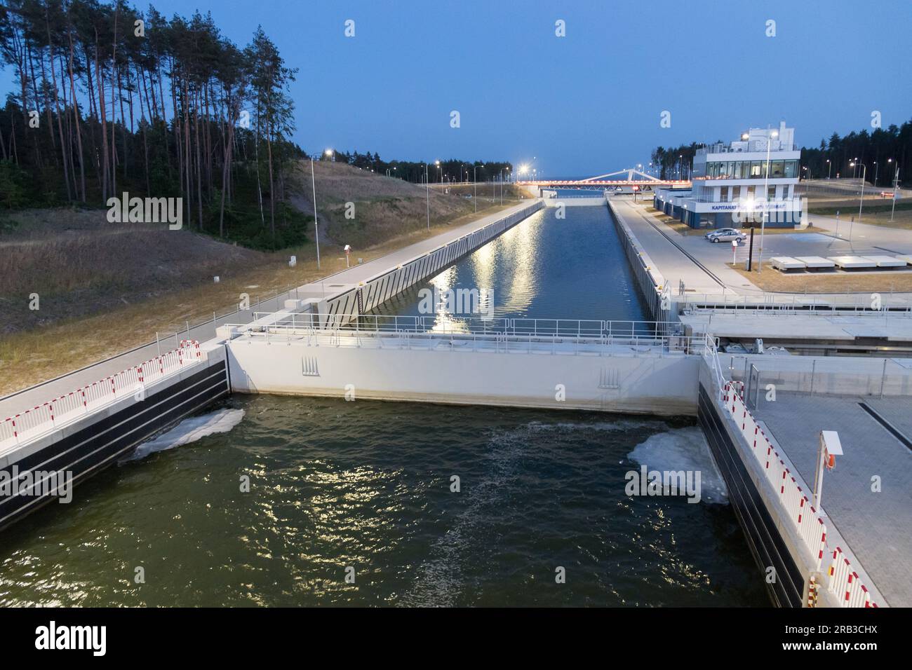 Vistula Spit canal connecting port of Elblag and Vistula Lagoon with ...