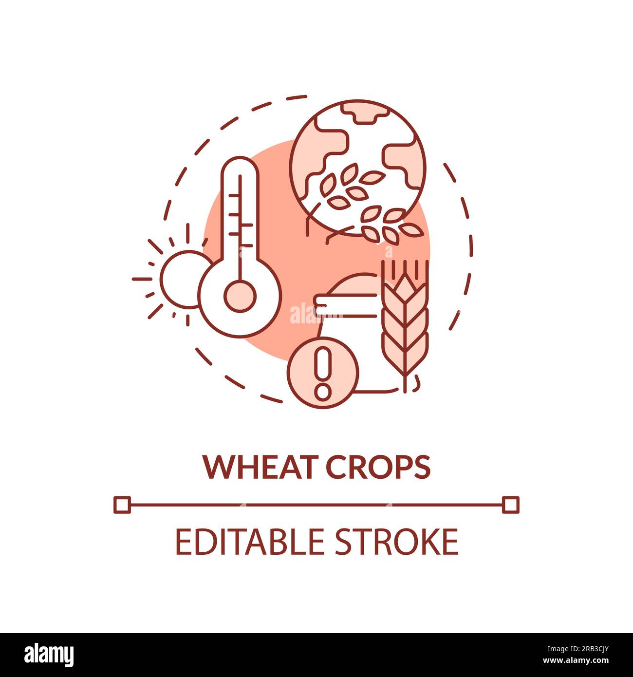 Customizable wheat crops icon heatflation concept Stock Vector Image ... Customizable wheat crops icon heatflation concept Stock Vector Image ...