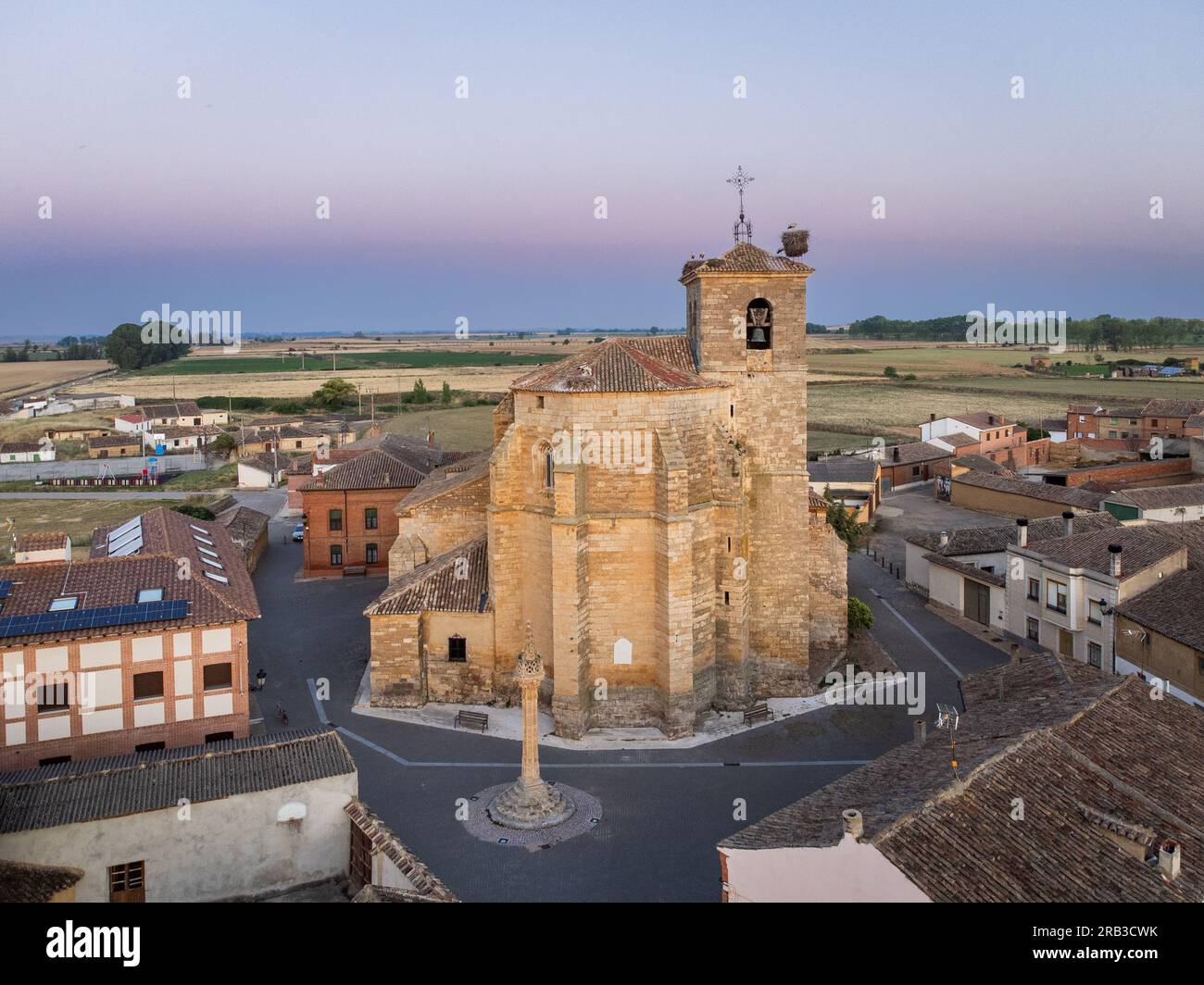 Aerial View of Boadilla del Camino, Spain Stock Photo - Alamy