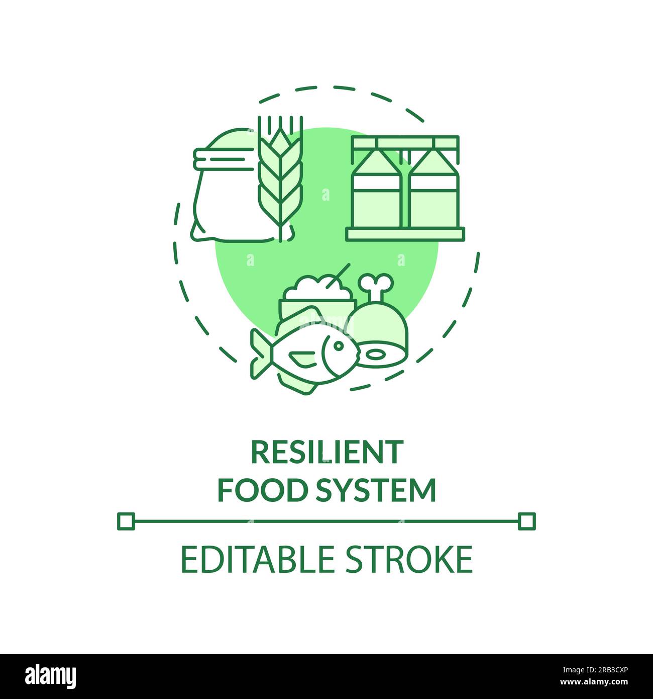 Resilient food system icon heatflation concept Stock Vector Image & Art ...