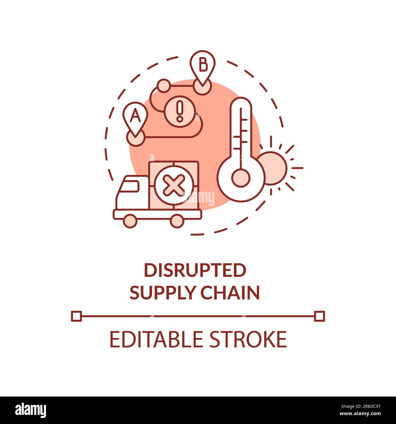 Disrupted supply chain Stock Vector Images - Alamy