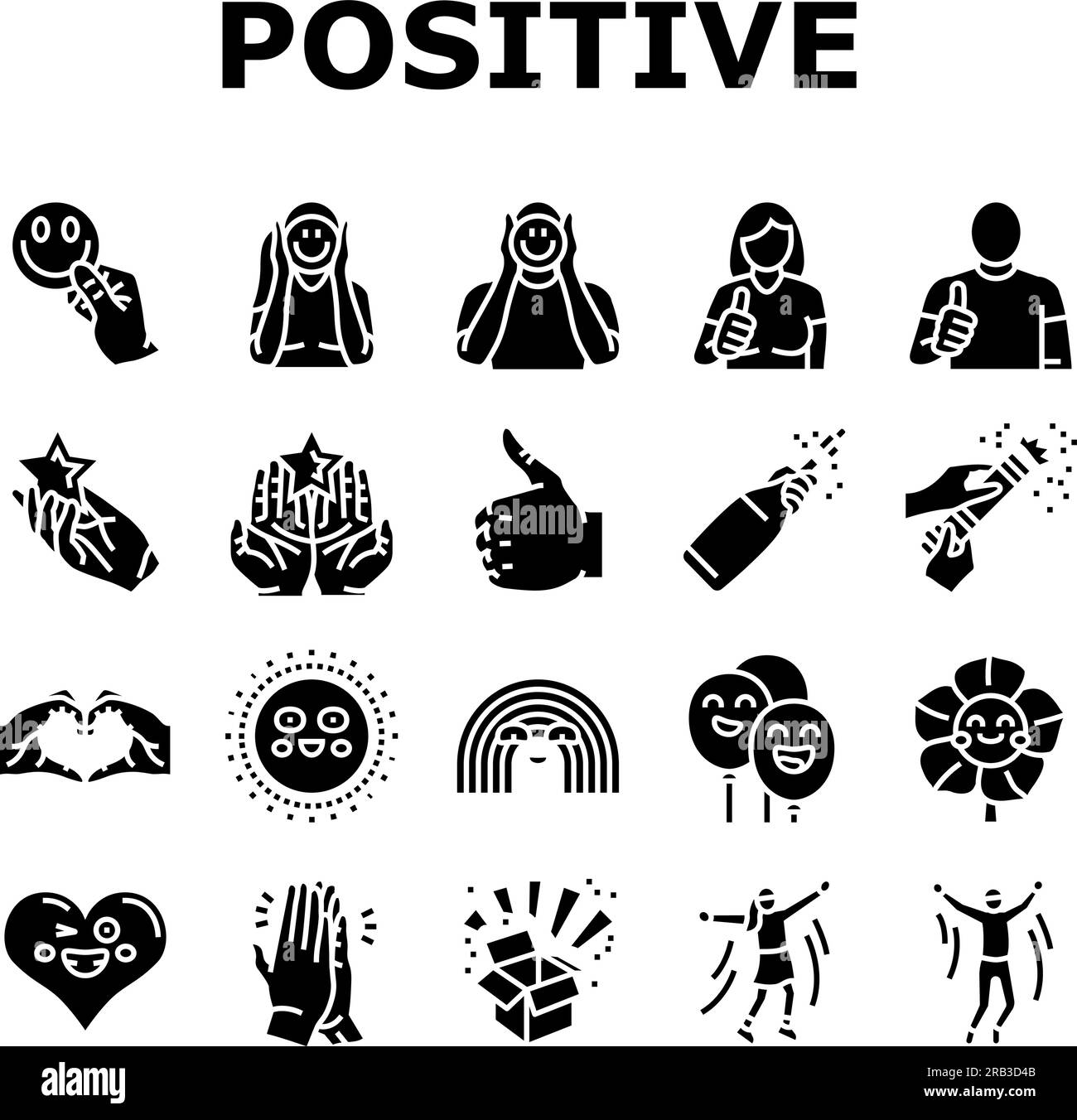 Mental health positive and negative Black and White Stock Photos ...