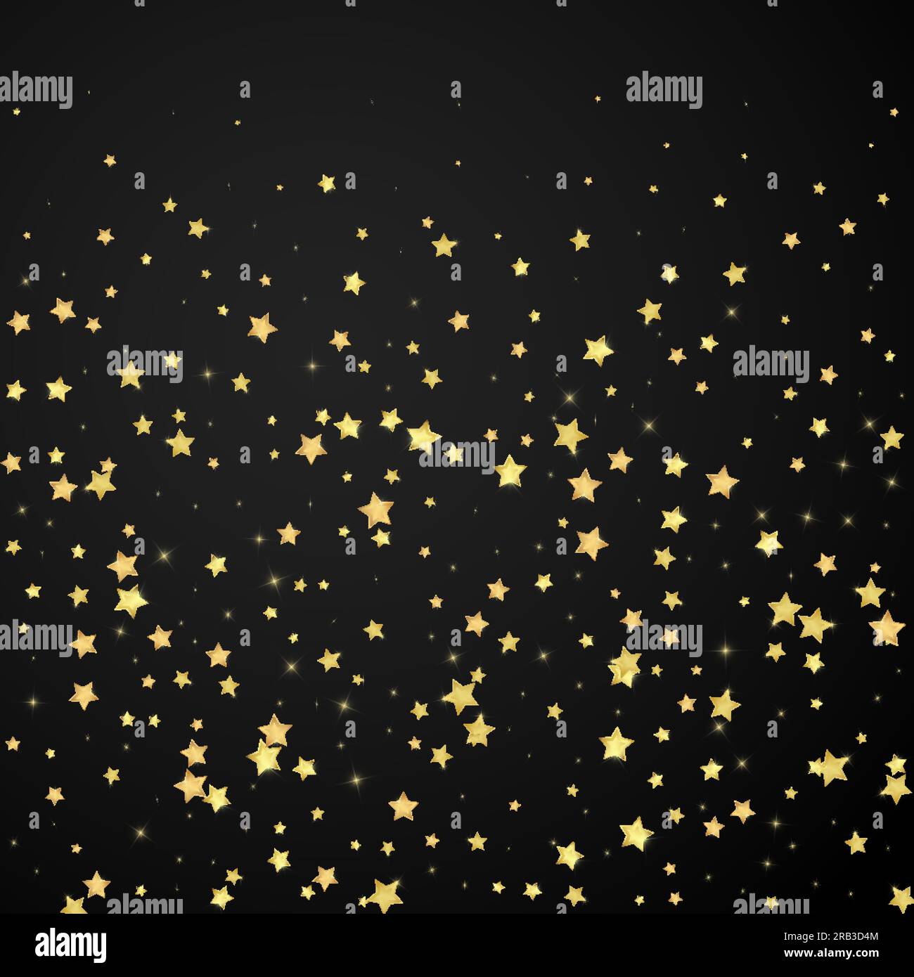 Magic stars vector overlay. Gold stars scattered around randomly ...