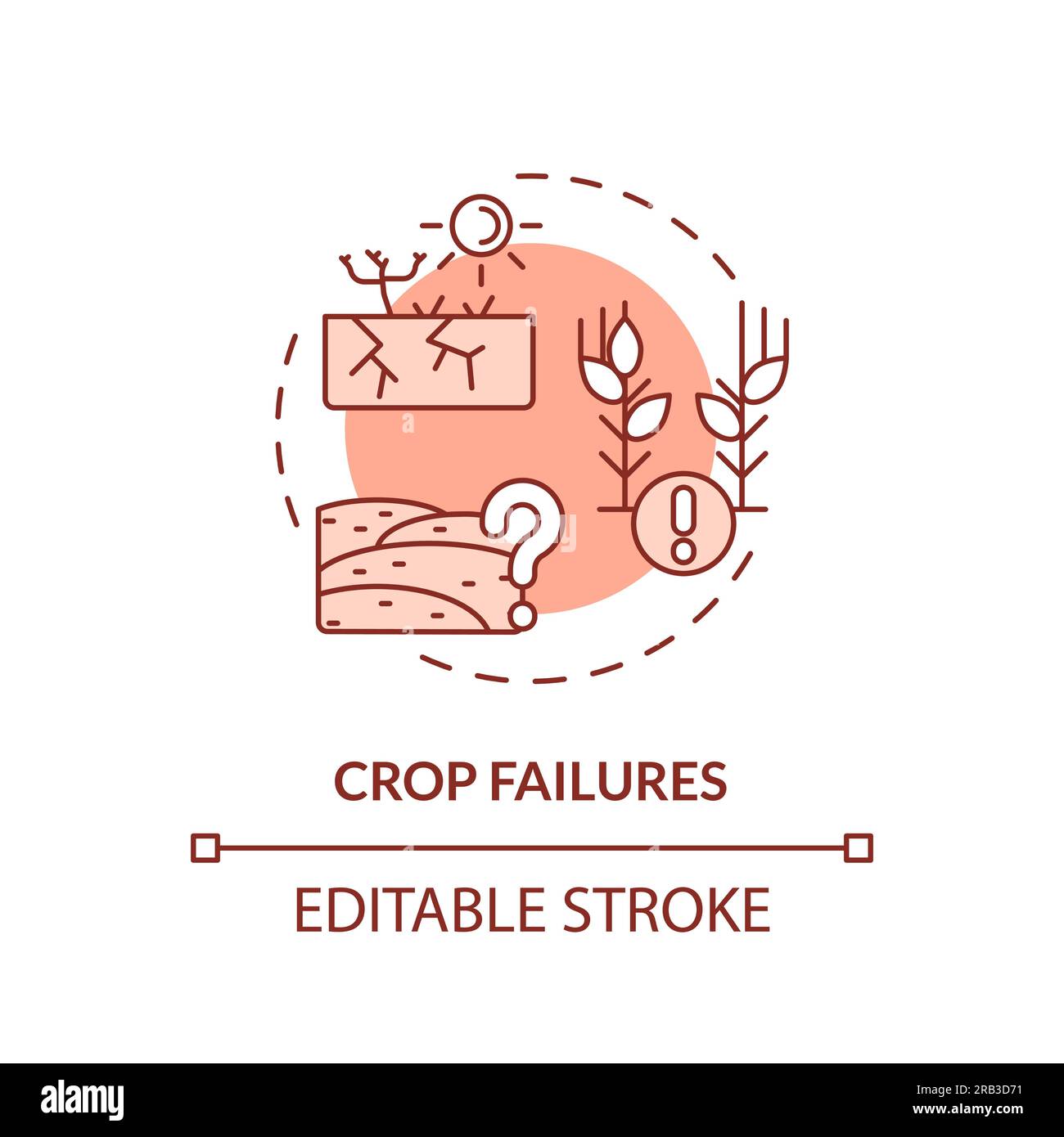 Customizable crop failures icon heatflation concept Stock Vector Image ... Customizable crop failures icon heatflation concept Stock Vector Image ...