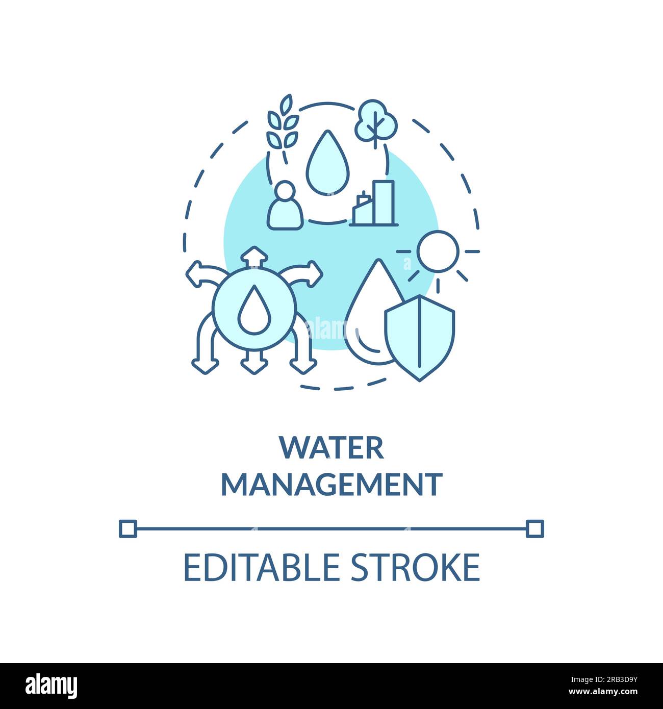 Water management icon heatflation concept Stock Vector Image & Art - Alamy