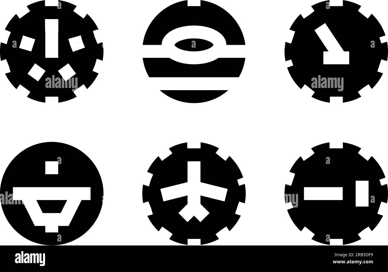 aircraft instrumentation aeronautical engineer glyph icon vector ...