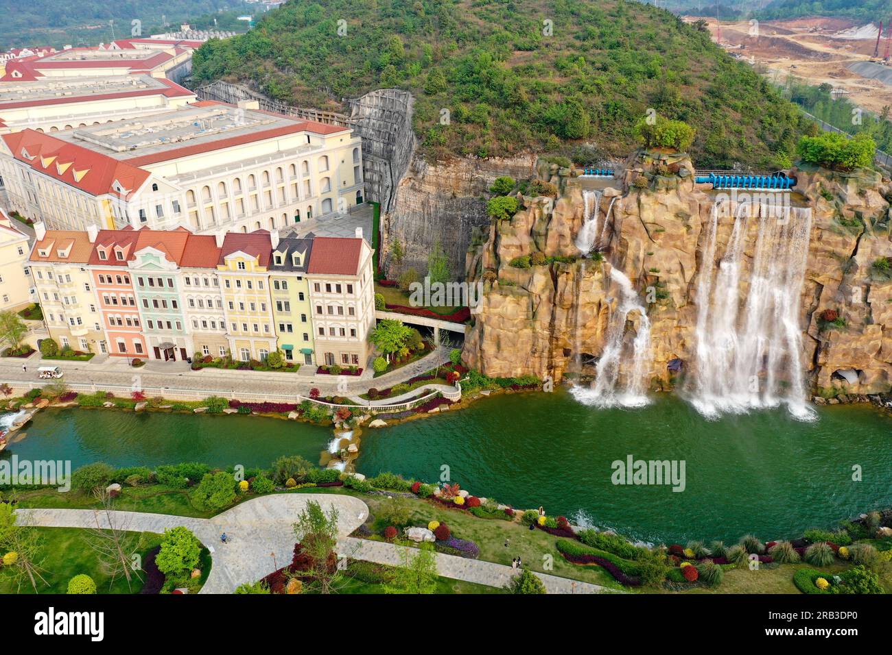 Aerial photo shows the Huawei Cloud Data Center in Guiyang City ...