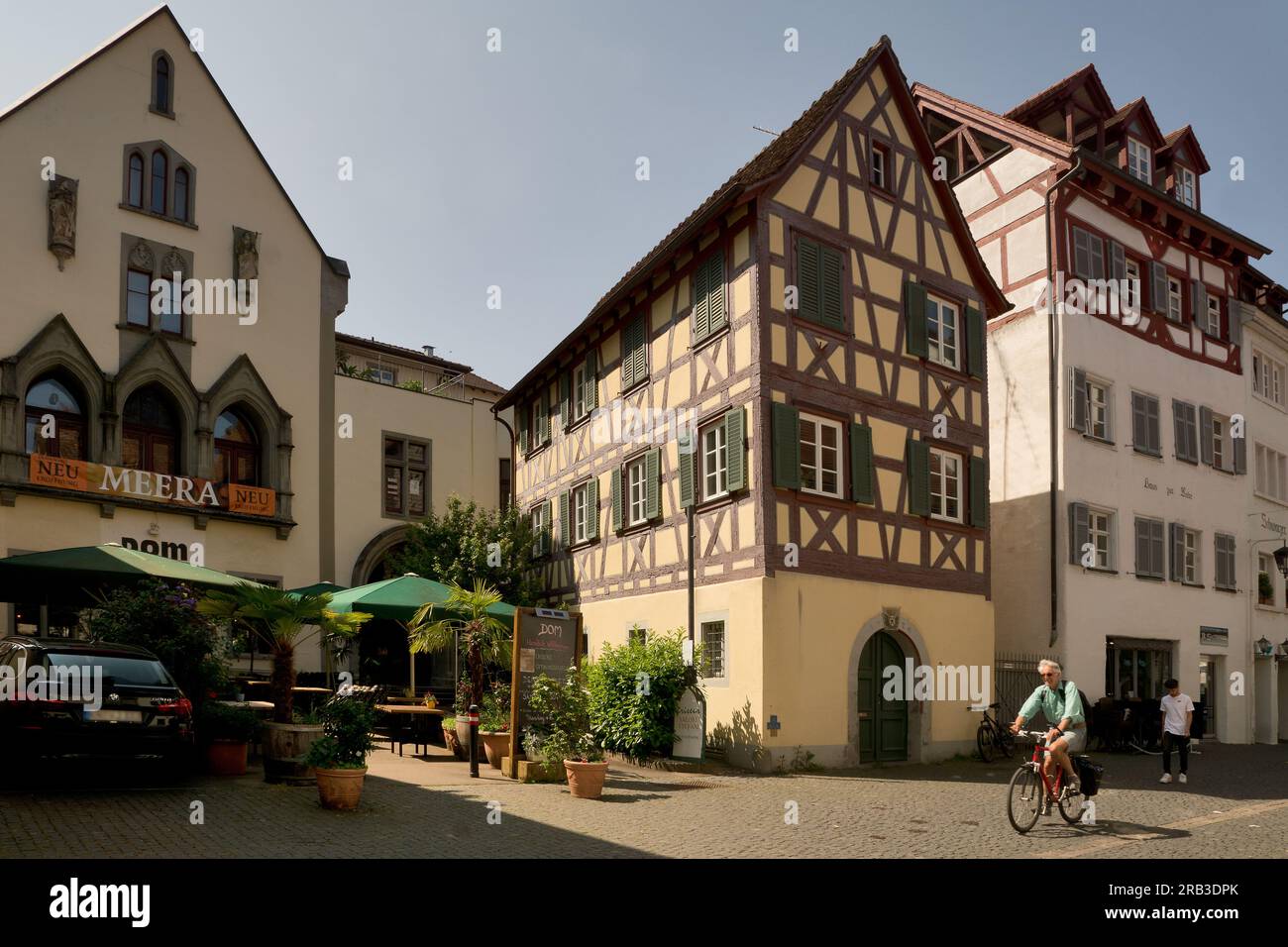 Constance, Germany: historical buildings. Half-timbered houses from the ...