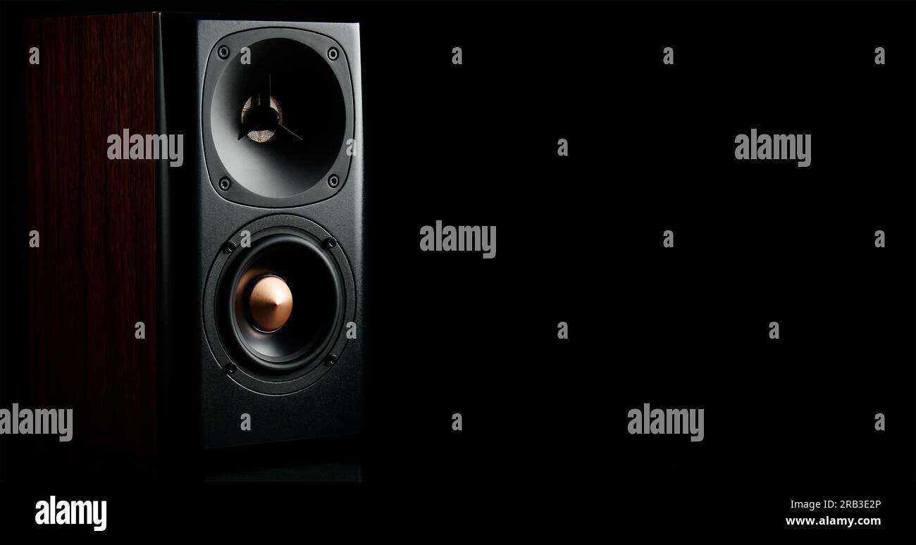 Multimedia acoustic sound speaker with copy space. Sound audio system ...