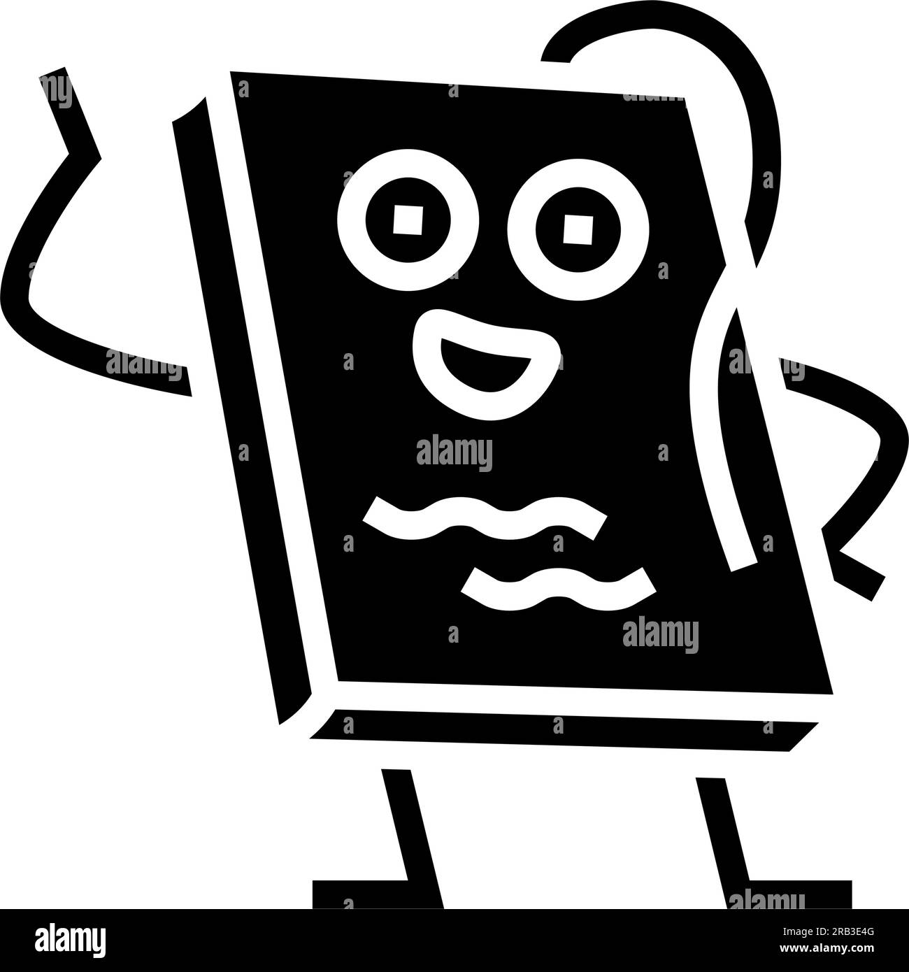 knowledge book character glyph icon vector illustration Stock Vector ...