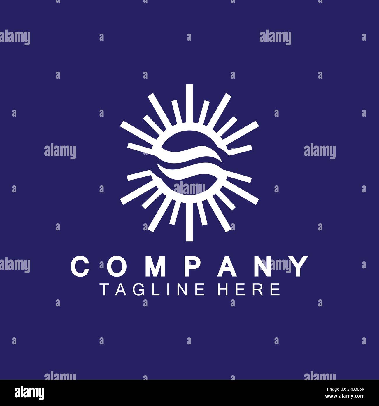 Letter sun rays geometric hi-res stock photography and images - Alamy