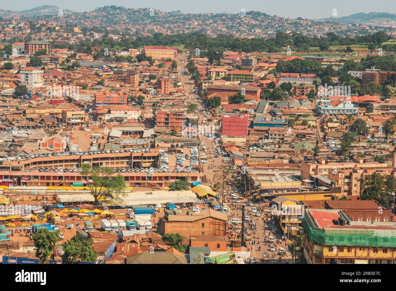 Aerial view of Kampala Town seen from Gaddaffi National Mosque in ...