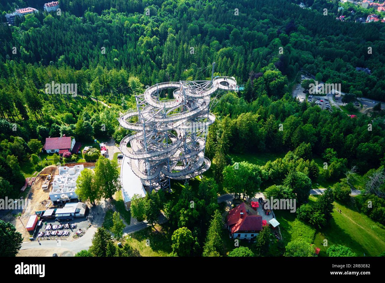 Aerial view sky walk spiral hi-res stock photography and images - Alamy