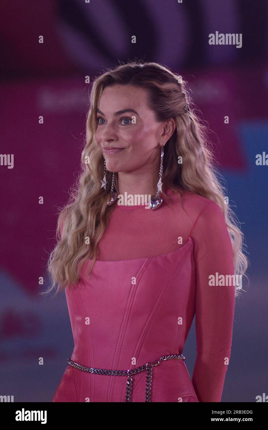 Mexico City, Mexico. 6th July, 2023. Actress Margot Robbie attends the ...