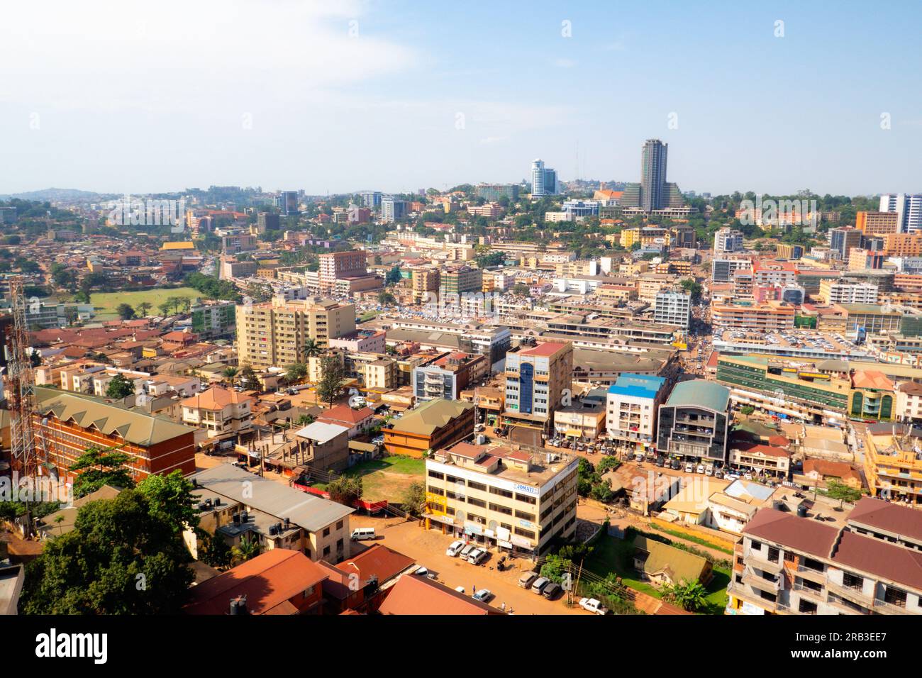 Aerial view of Kampala Town seen from Gaddaffi National Mosque in ...